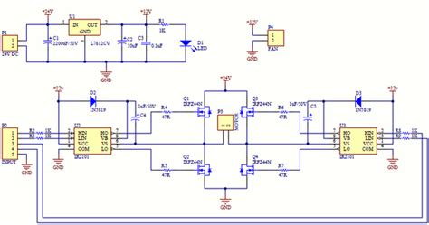 H Bridge Dc Motor Driver Circuit With Ir2101 Electronics Projects Circuits