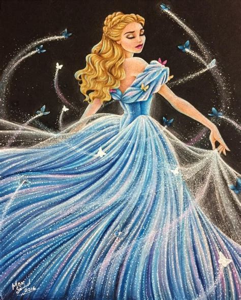 Шедевральные портреты Дисней Принцесс нарисованные цветными карандашами Disney Artwork