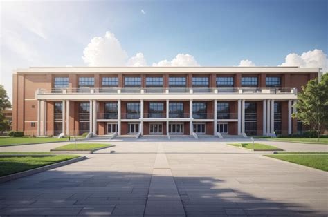 School Building Educational Institution Premium Ai Generated Image