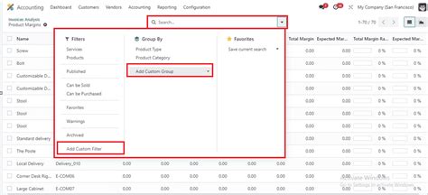 How To Track Product Margins From Invoices In Odoo