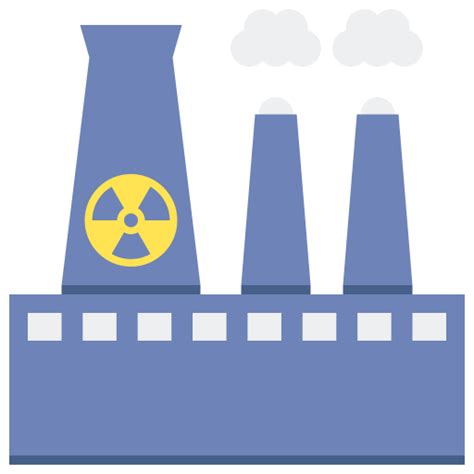 Nuclear Power Plant Radiation Industry Energy Production Icon