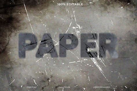 Paper Font Style Effect Photoshop Premium Psd File
