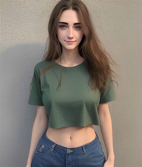 Casual Crop Top Girl By Jibrilsexyai0 On Deviantart