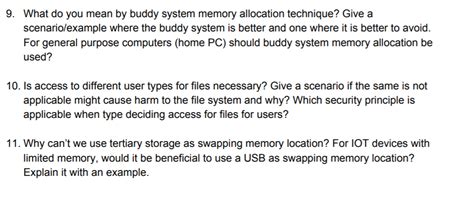 What Do You Mean By Buddy System Memory Allocation Chegg