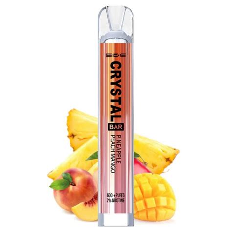 Ske Crystal Bar Pineapple Peach Mango 600 Puff Disposable Vape Pineapple Peach Mangovapesdirect