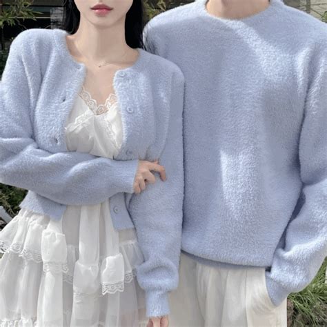 고퀄보들폭닥 앙고라 가디건and니트 시밀러 4color 1986 밍크 겨울 포근 크롭 도톰 오프숄더 반오프 레이어드 모헤어 커플 시밀러 데이트 에이블리