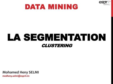 Data Mining Segmentationk Means Cah Ppt