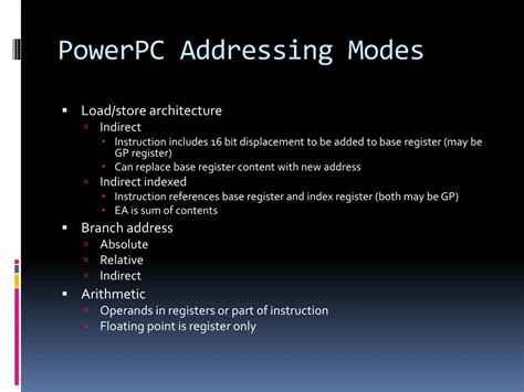 Ppt Instruction Sets Addressing Modes And Formats Powerpoint Presentation Id5720700