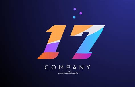 Colored Number Logo Icon With Dots Yellow Blue Pink Template Design For A Company And