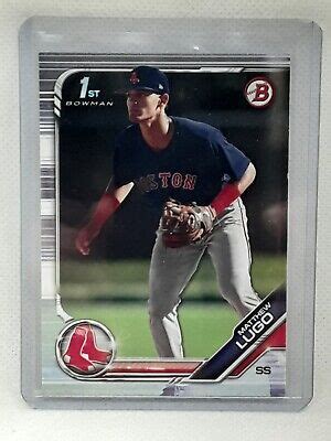 Matthew Lugo 2019 Bowman Draft Baseball Bd 139 Boston Red Sox Ebay