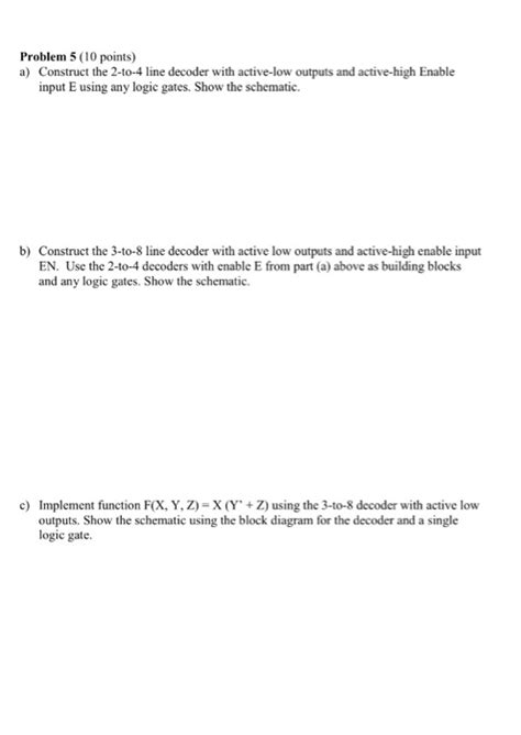 Solved Problem 5 10 Points A Construct The 2 To 4 Line