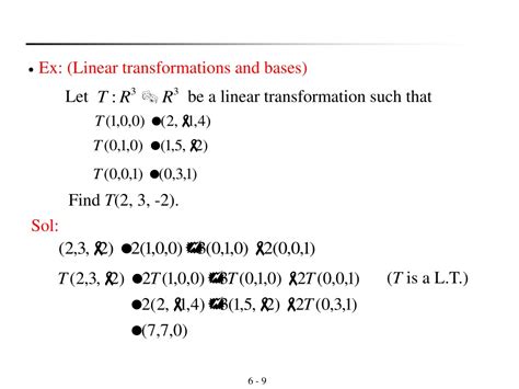 Ppt Linear Transformations Basics And Matrices Powerpoint