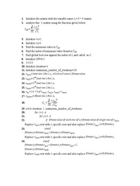 Equilibrium Optimizer Lecture Pdf Algorithms And Data Structures Mathematical Logic