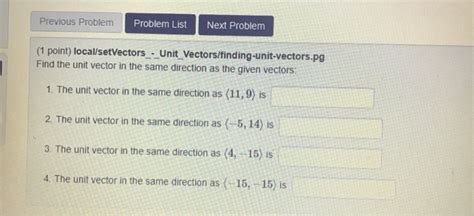 solved problem list next problem previous problenm 1 point