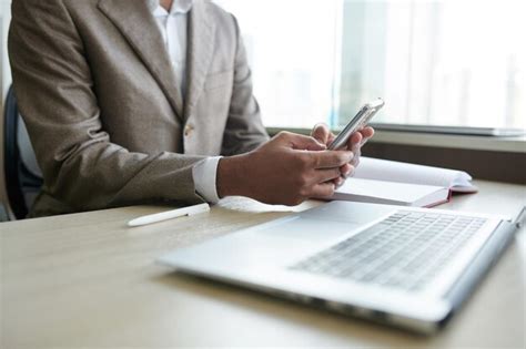 Premium Photo Businessman Checking Text Messages