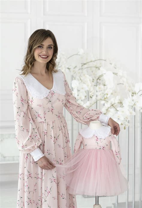 Mommy And Me Outfits Silk Maxi Dress Birthday Dress Mother And