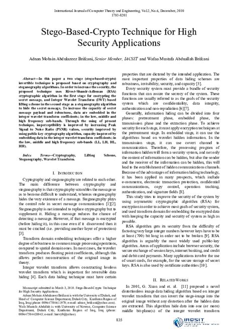 Pdf Stego Based Crypto Technique For High Security Applications
