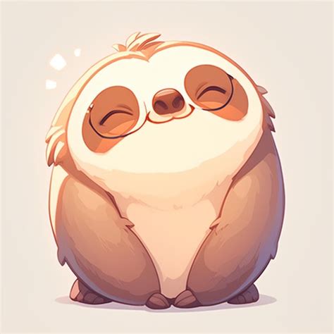 Premium Vector A Lazy Sloth Broadcaster Cartoon Style