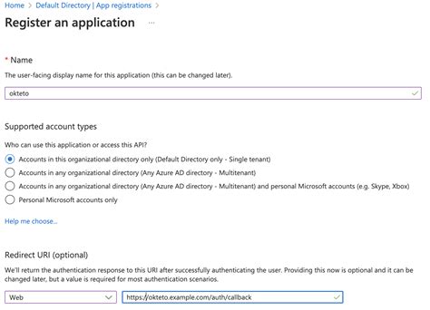 Use Azure Ad As Your Authentication Provider Okteto Documentation