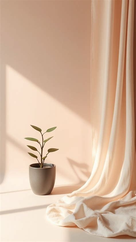 Минималистичный фон с элегантным растением и мягкими текстурами · Получи фоны для сторис по