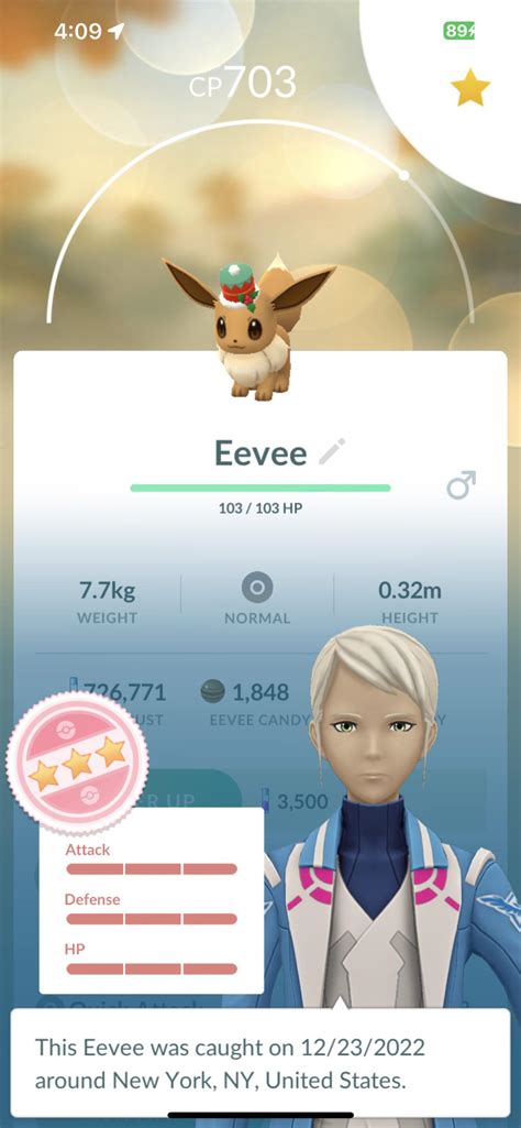 I Finally Caught A Perfect Eevee Playing Since 2016 R Pokemongo