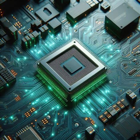 Premium Photo Cpu Microchip For Ai And Data Network Closeup View Of