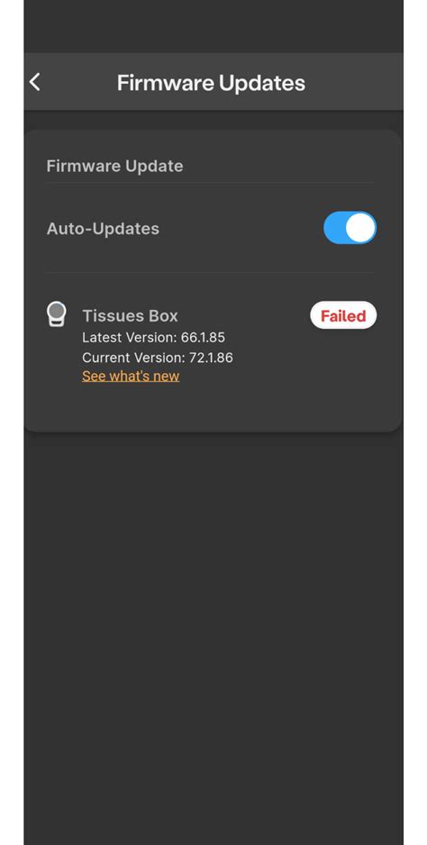 Firmware Update Failed Rlitterrobot