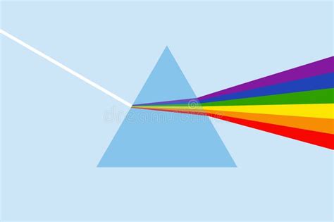 Triangular Prism Breaks White Light Ray Stock Vector Prism Of Light