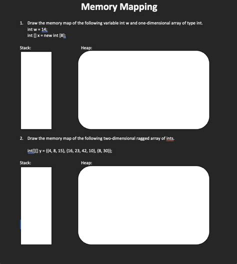 Solved How Can I Draw These Memory Maps