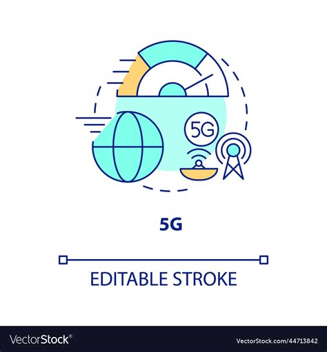 Fifth Generation Concept Icon Royalty Free Vector Image