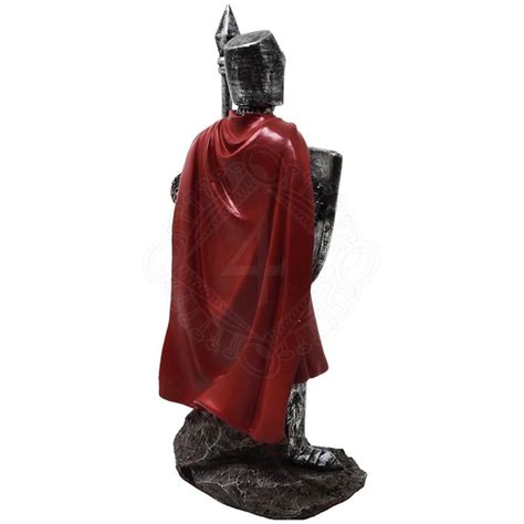 Red Crusader Figure With Shield Spear And Great Helm 20cm Outfit4events Red Crusader Figure With Shield Spear And Great Helm 20cm Outfit4events