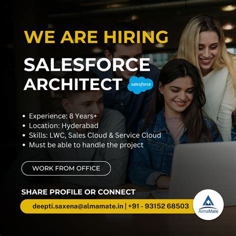 Hiring Salesforcearchitect Salesforcejobs Hyderabadjobs Almamate… Deepti Saxena