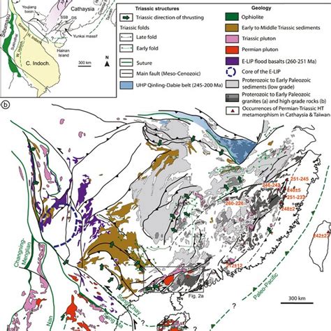A Distribution Of The Main Geological And Tectonic Features And Download Scientific Diagram