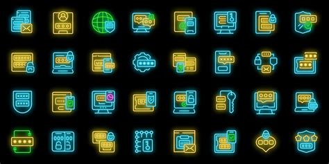 Premium Vector Multi Factor Authentication Icons Set Outline Vector Laptop Security Web