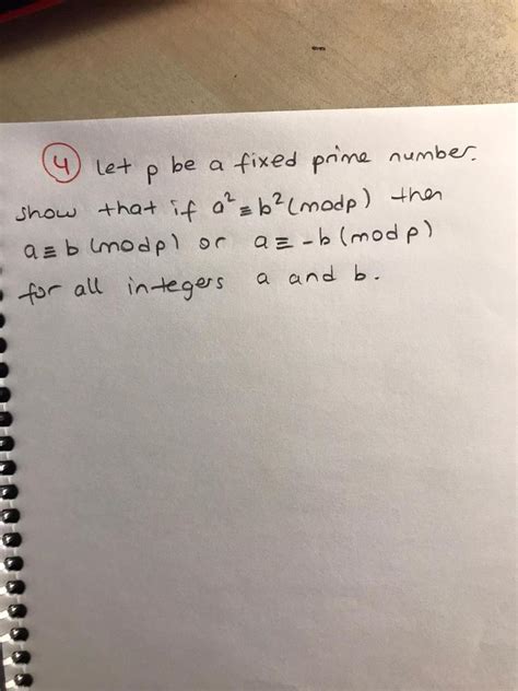 solved let p Р be a fixed prime number show that if a b ²