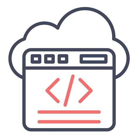 Premium Vector Cloud Coding Vector Illustration Style