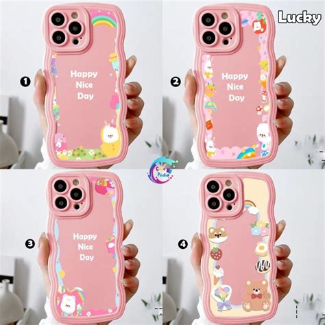 CP469 Gelombang Custom Casing Hp Kompatibel Untuk INFINIX SMART 6 PLUS HOT 10 PLAY NOTE 12 All