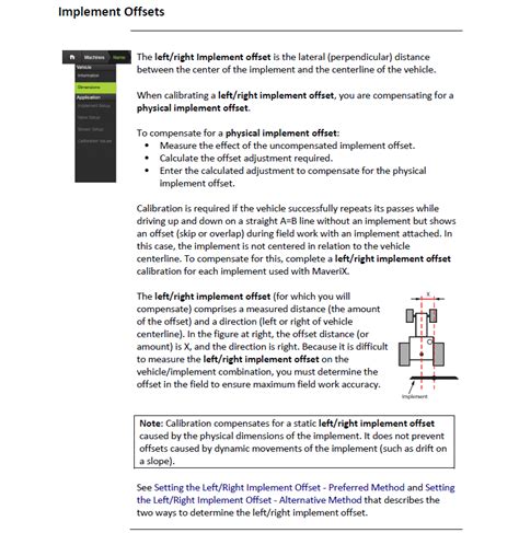 Implement Offsets Defined Outback Guidance
