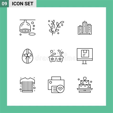 9 Universal Outlines Set For Web And Mobile Applications Easter T Building Real Office