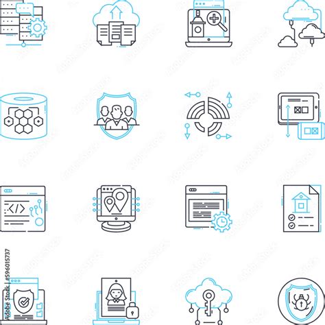Nerk Encryption Linear Icons Set Encryption Security Privacy Cryptography Protection