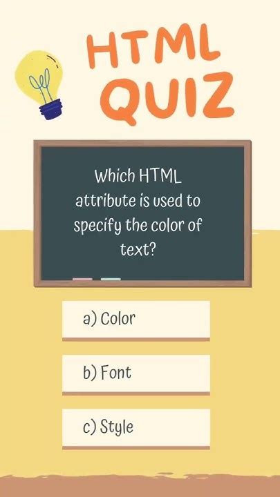 Html Quiz Htmlattributes Html Htmltag Coding Shorts Youtube