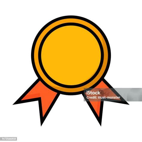 플랫 디자인 금메달 아이콘입니다 챔피언십 및 수상 벡터 1위에 대한 스톡 벡터 아트 및 기타 이미지 1위 경기 스포츠