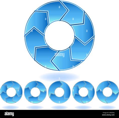 Set Of Blue Process Charts Stock Vector Image And Art Alamy