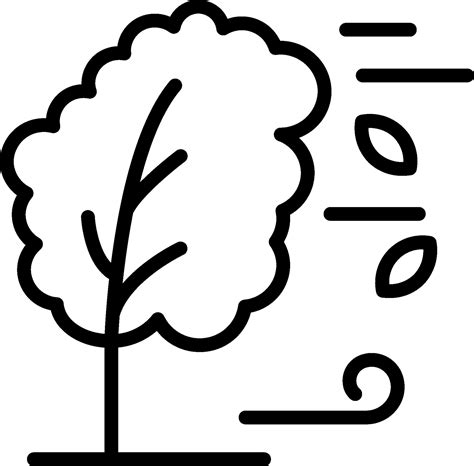 A Tree With Leaves Blowing In The Wind 50606056 Vector Art At Vecteezy