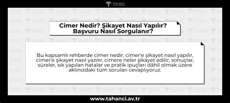 Cimer Nedir Şikayet Nasıl Yapılır Başvuru Nasıl Sorgulanır 2025