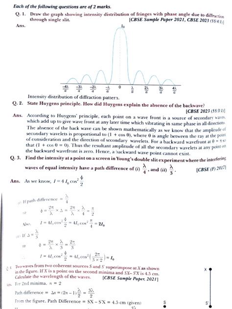 Diffraction Patterns And Analysis Pdf Diffraction Wavelength