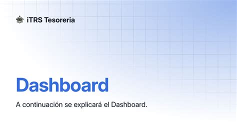 Dashboard ITRS Tesoreria