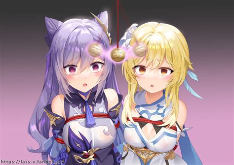 Lumine And Keqing Genshin Impact Drawn By Mvv Danbooru