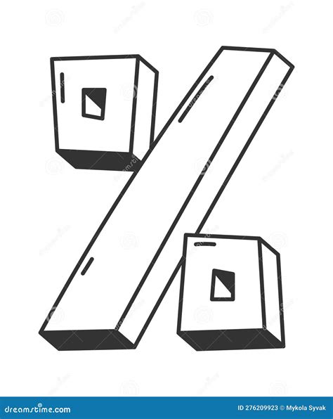 Sinal De Porcentagem Do Desenho Animado Ilustra O Do Vetor Ilustra O De Vetor Mercado