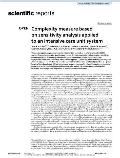 Pdf Complexity Measure Based On Sensitivity Analysis Applied To An